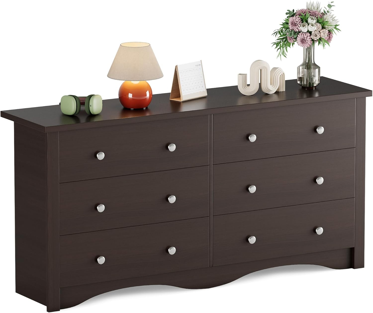 6 Drawer Dresser Chests for Bedroom, Storage Dressers Organizer with ...
