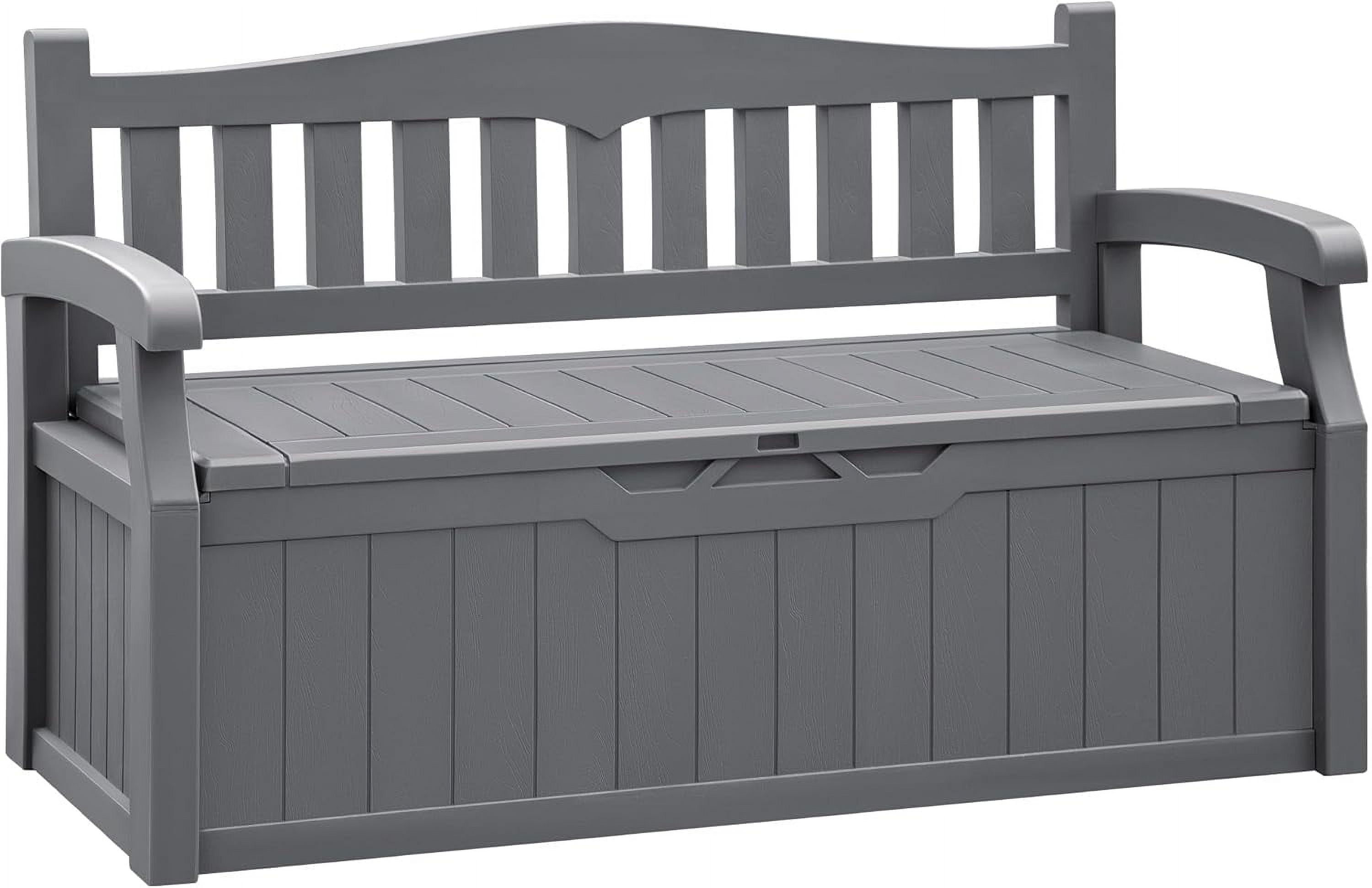 Flamaker 80 Gallon Storage Bench Outdoor Indoor, Durable All-Weather ...