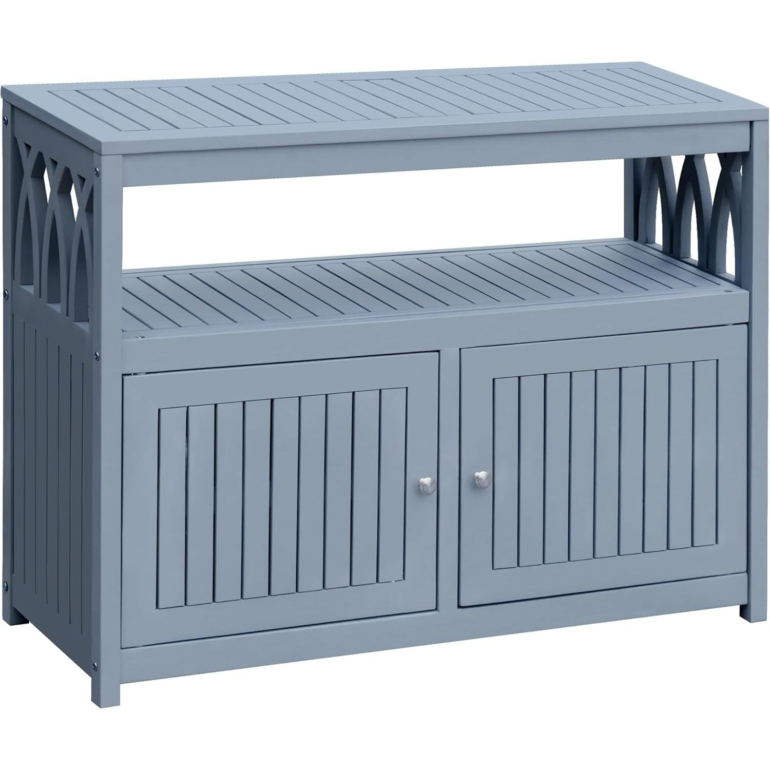 "BHSF Patio Cabinet, Acacia Wood Outdoor Storage Cabinet, Weatherproof ...