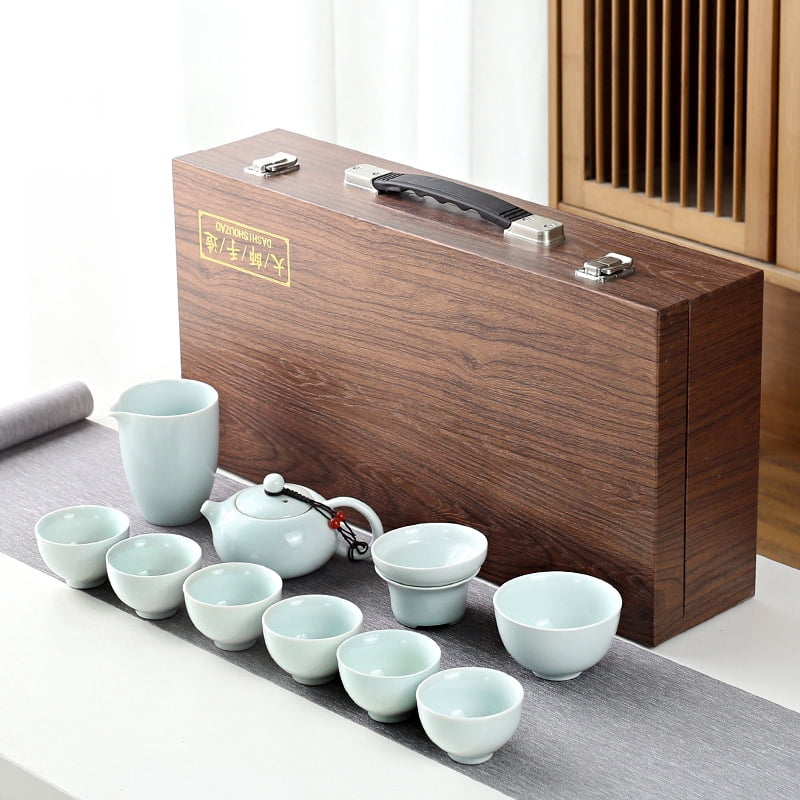 Flambe Kung Fu Tea Teaware Gift Set Household Temmoku Glaze Office ...