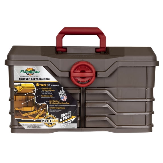 Flambeau NextGen 6/0 Large Tackle Box, Fine Metallic Coffee - Walmart.com