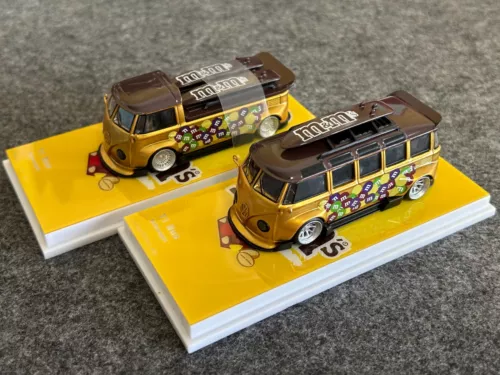 Flame 1/64 VW T1 Type1 Bus RWB & T1 Pickup Truck--"M&M's" Diecast Model ...