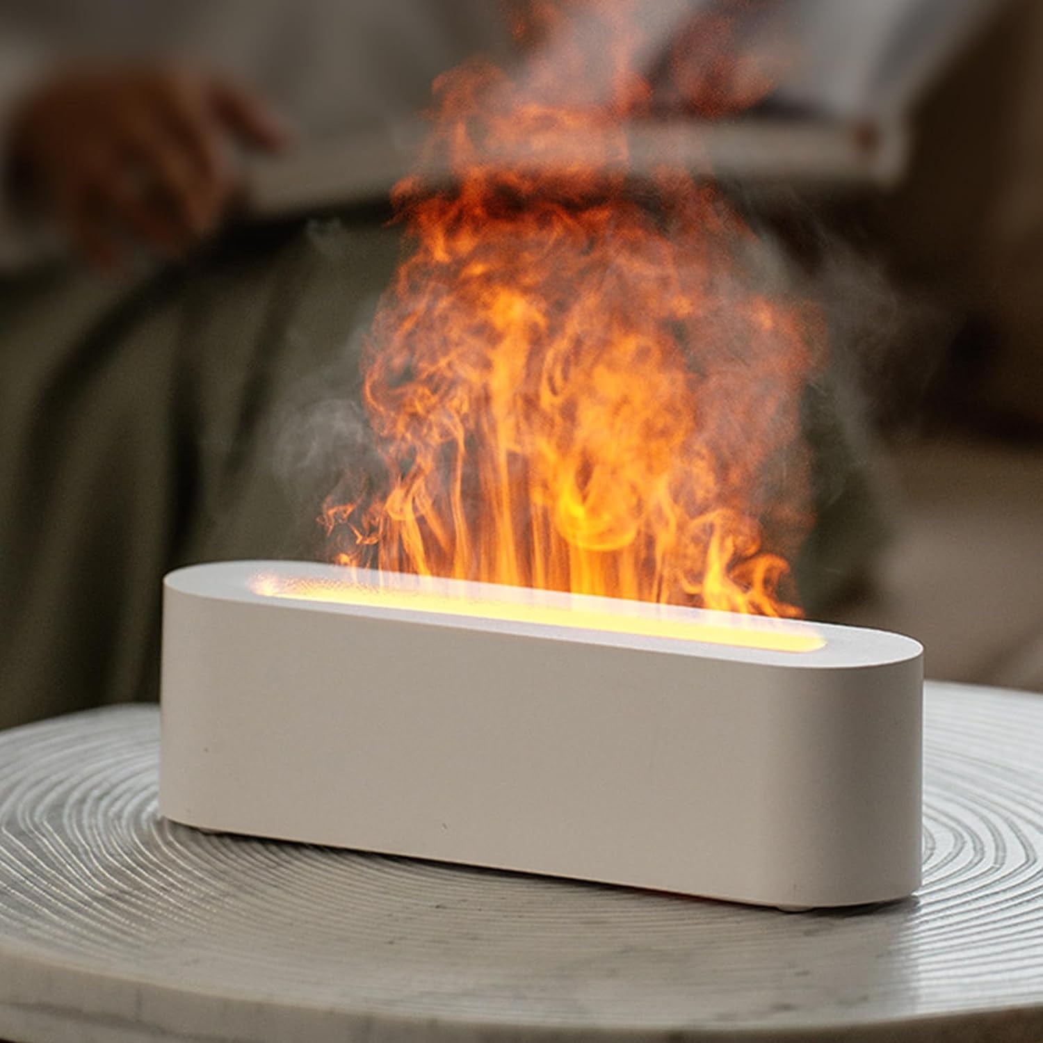 Flame Air Diffuser Humidifier, Essential Oil Diffuser, Fireplace Fire ...