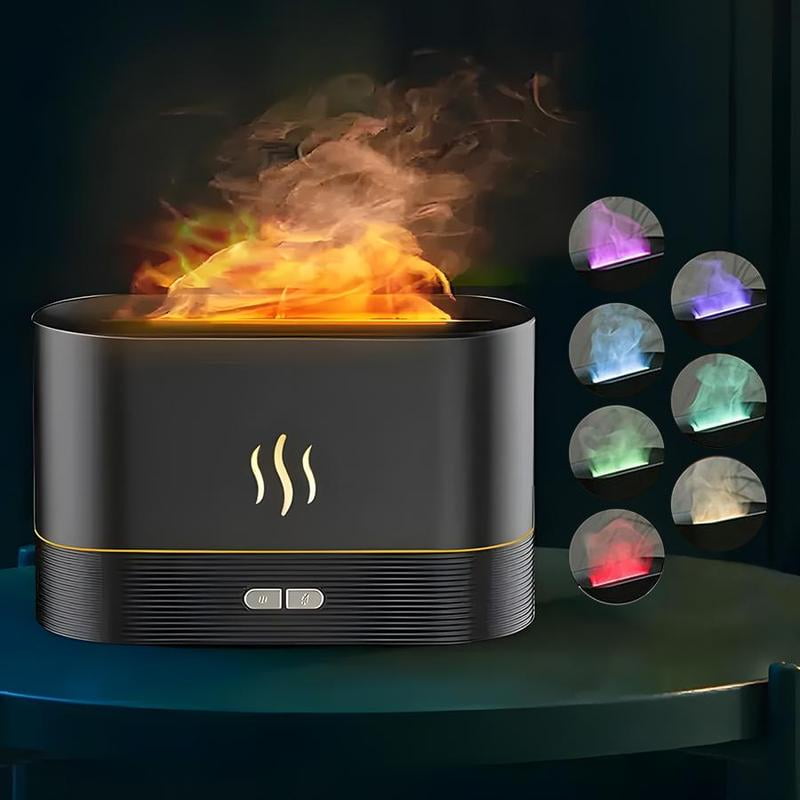 Flame Aroma Diffuser, USB Powered Air Flame Aromatherapy Diffuser, Noiseless Volcano Air ...