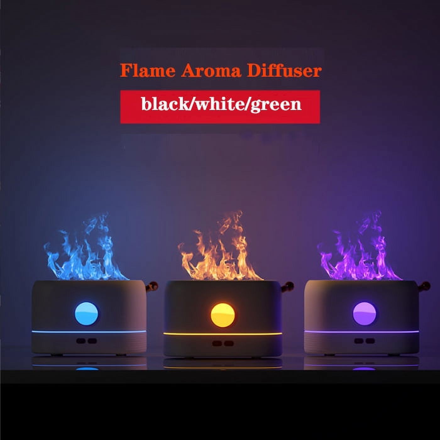 Flame Aroma Diffuser USB Ultrasonic Atomizing Humidifier Three-color ...