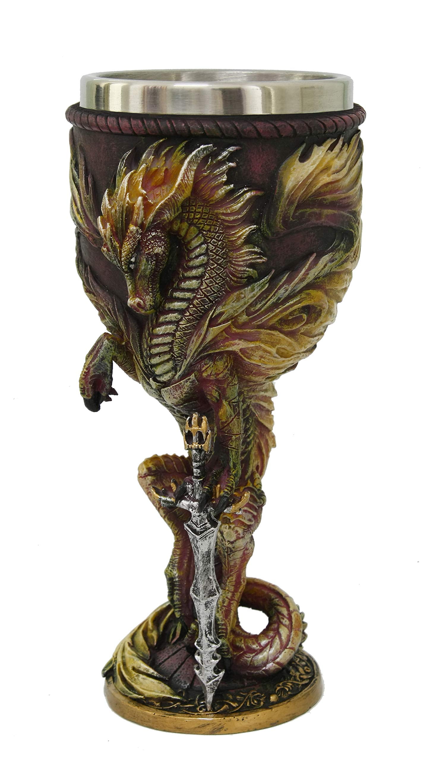 Flame Blade Winged Dragon with Sword and Removable Stainless Stain ...