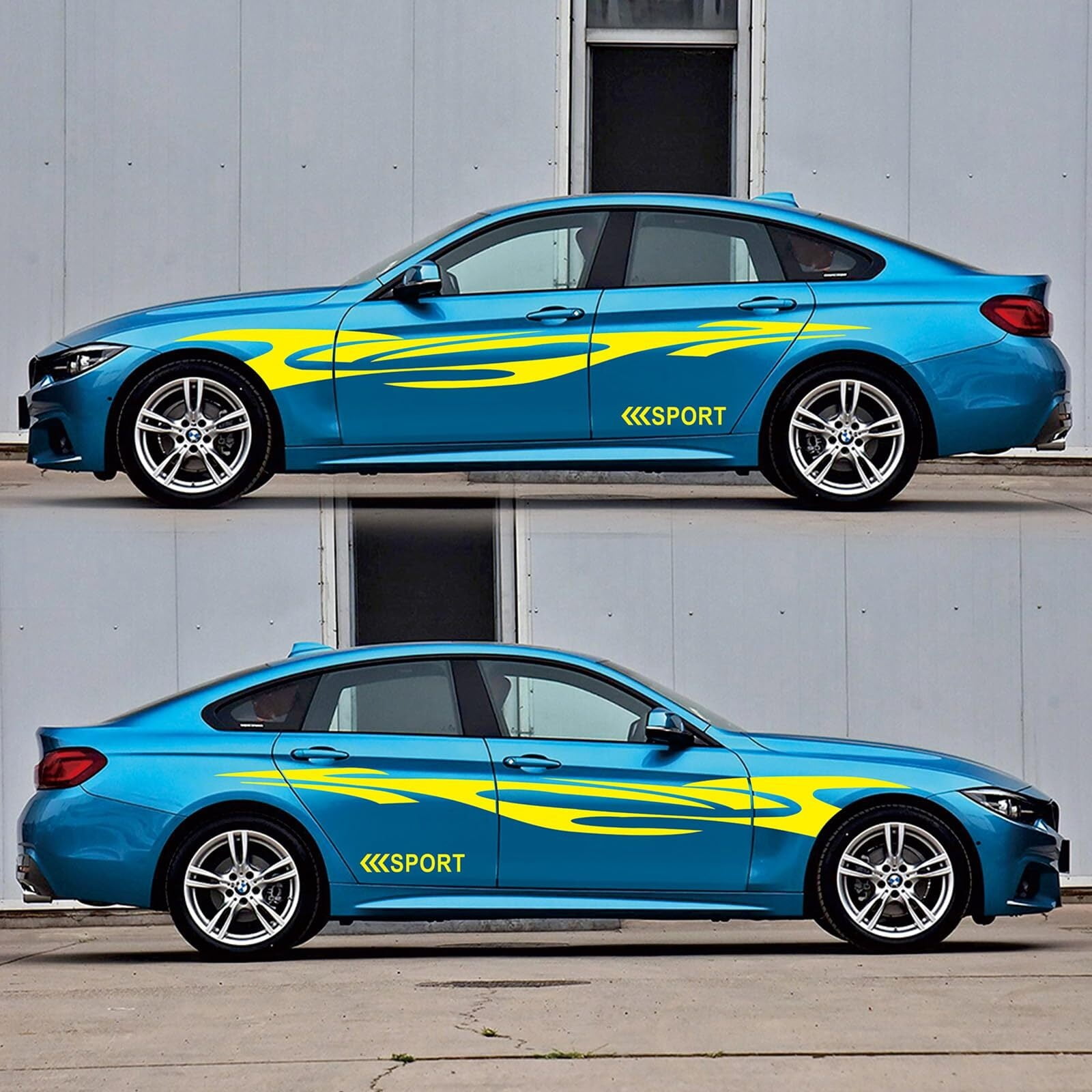 Flame Car Body Decal Long Stripe Graphic Racing Sports Car Side ...