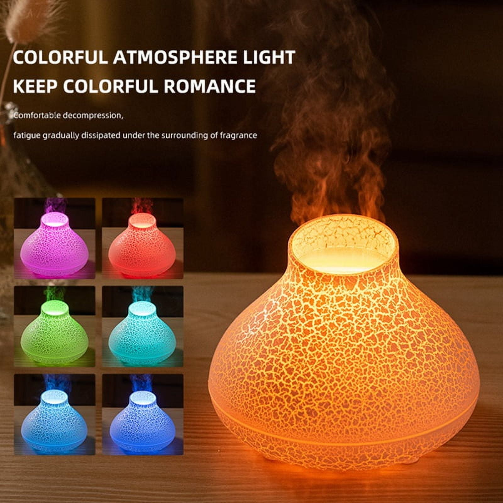 Flame Diffuser 130ml Bonfire Diffuser Colorful Flame Humidifier Small ...