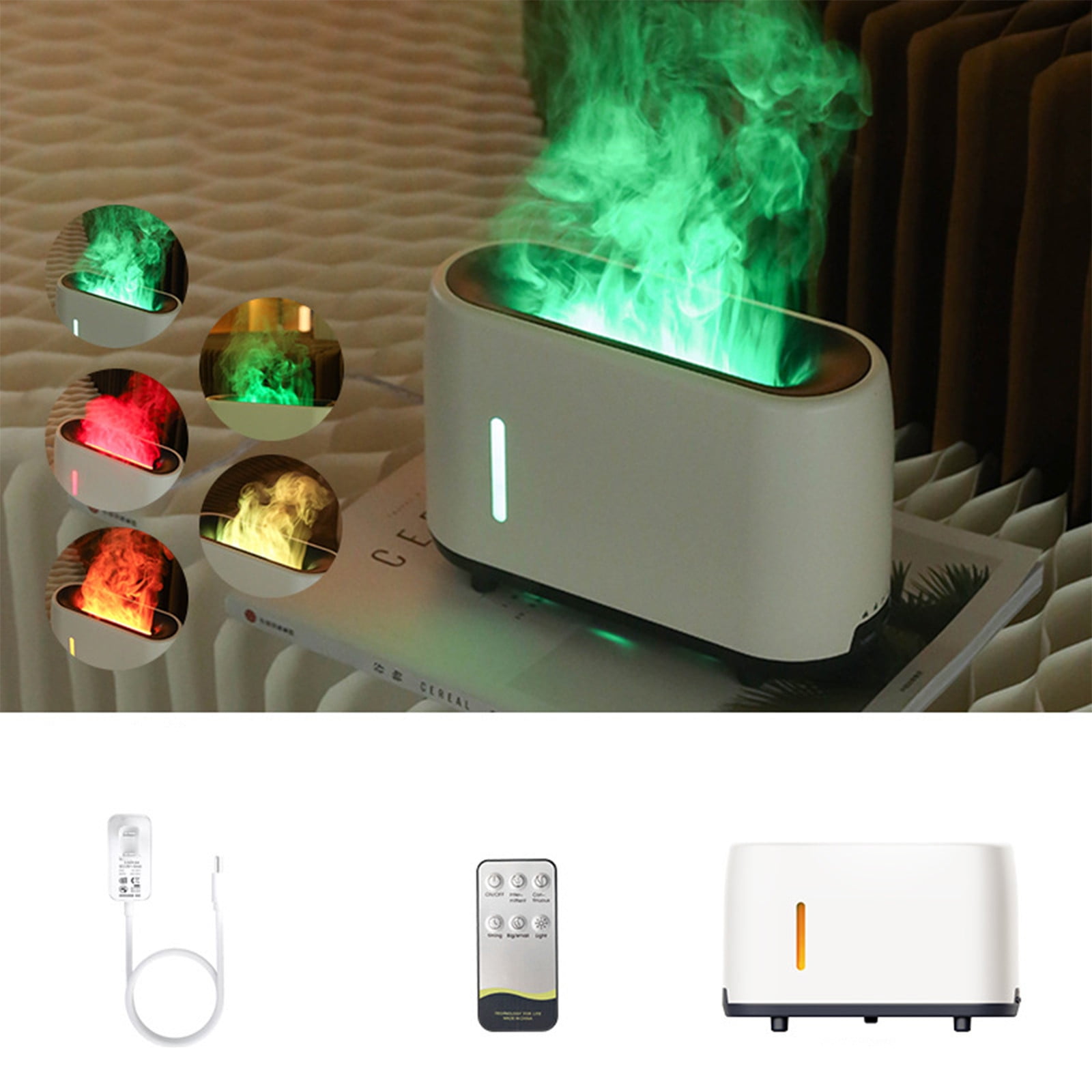Flame Effect Diffuser, 110V Evaporative Humidifier, Silent Ultrasonic ...