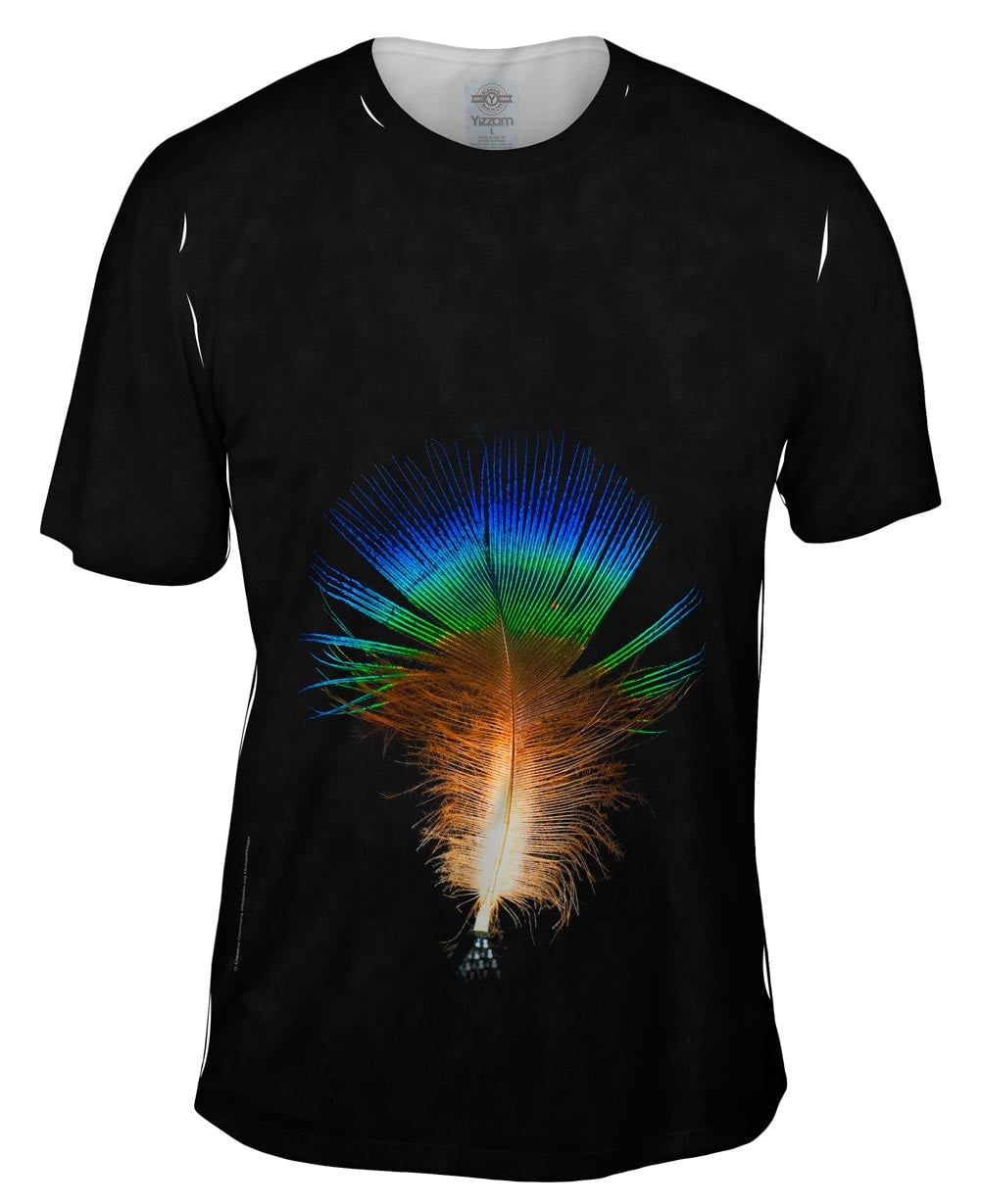 Flame Feather Of Male Pavo Cristatus Mens T-Shirt All Over Print ...