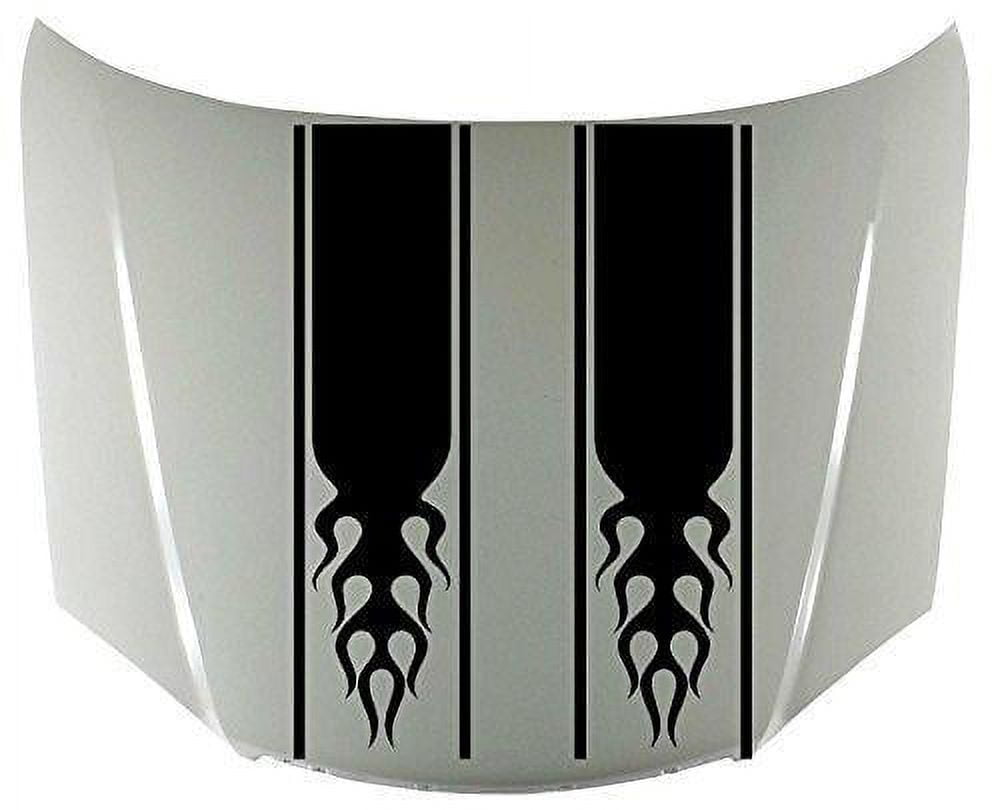 Flame Fire Stripe Car Decals Hood Decal Vinyl Sticker Graphic - Walmart.com