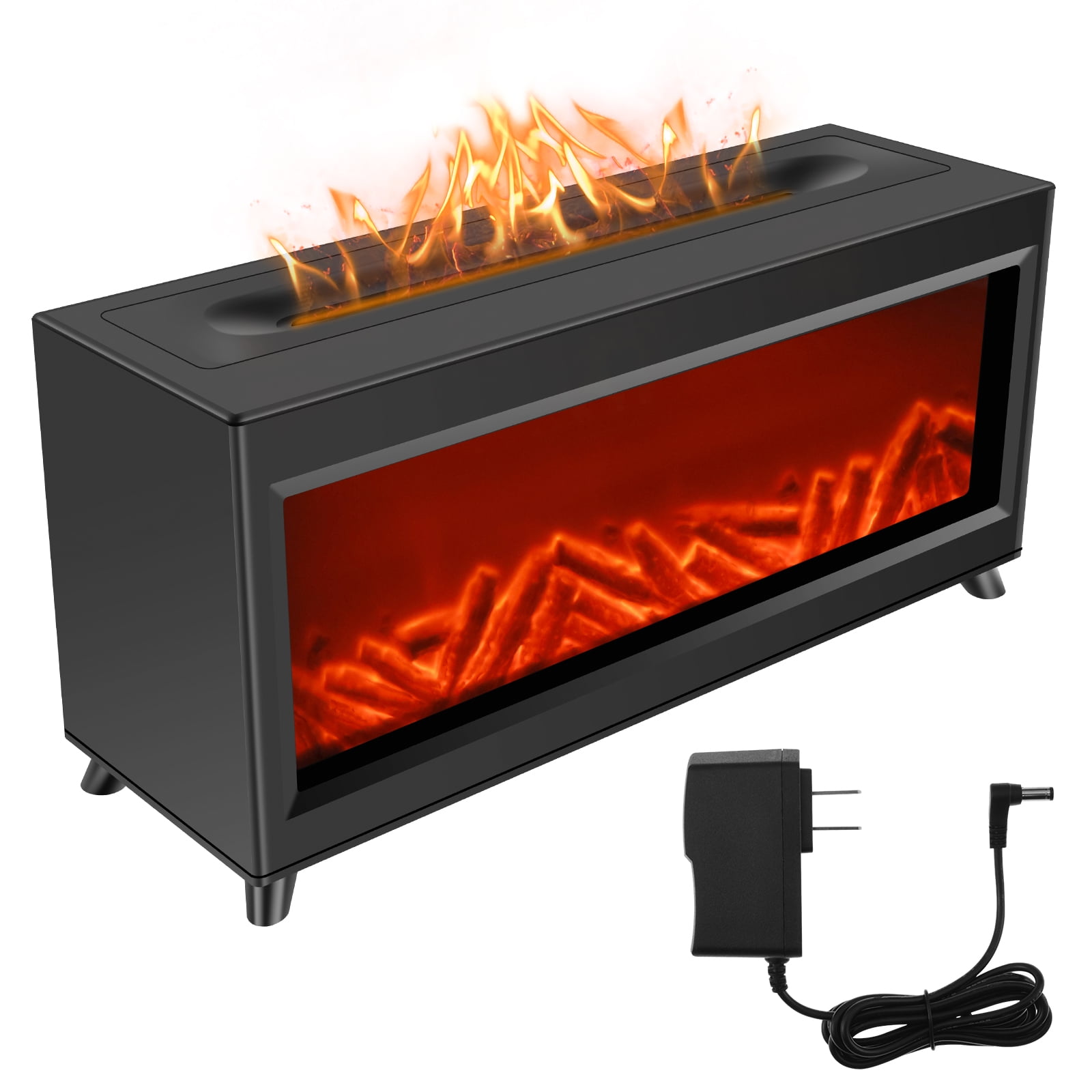 Flame Fireplace Diffuser 220ml Fireplace Humidifier Waterless Auto Off ...