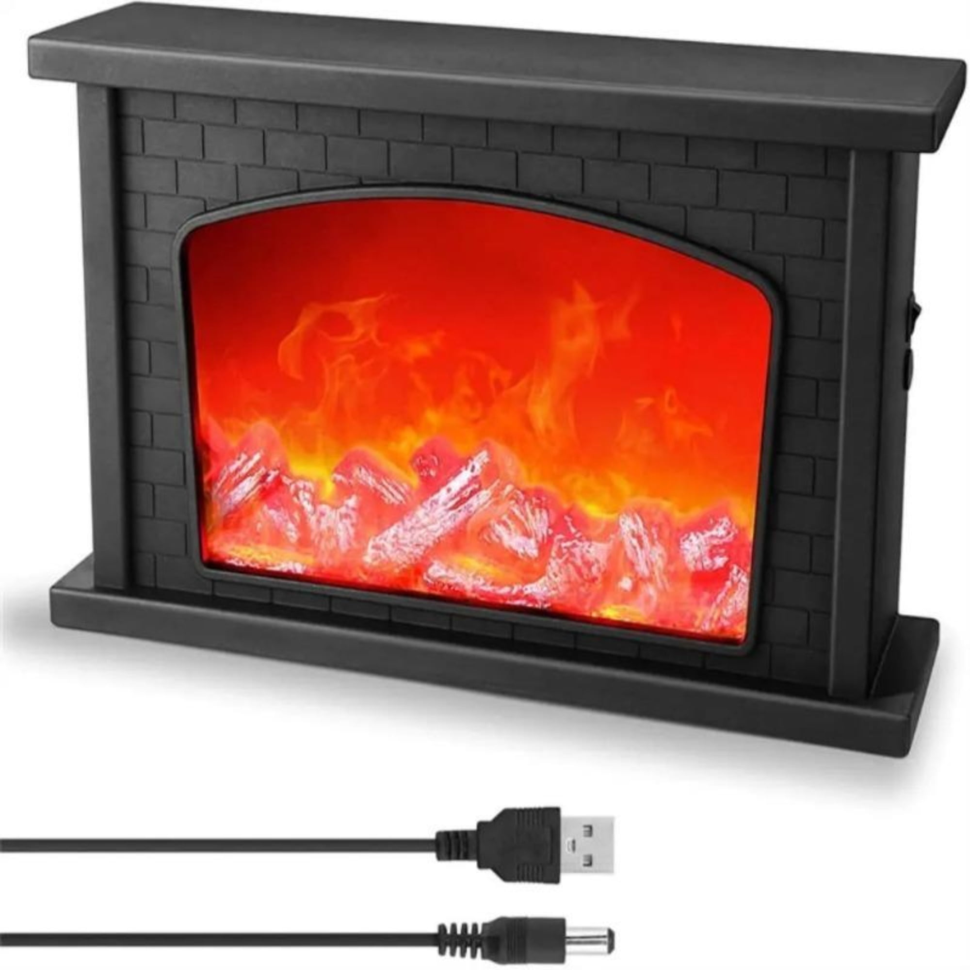 Flame Fireplace Style Lamp Intelligent Touch Switch Simulation Fire ...
