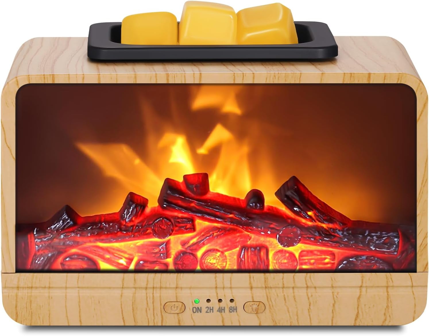 Flame Fireplace Wax Melt Warmer,Wax Warmer with Timer, Electric Wax ...