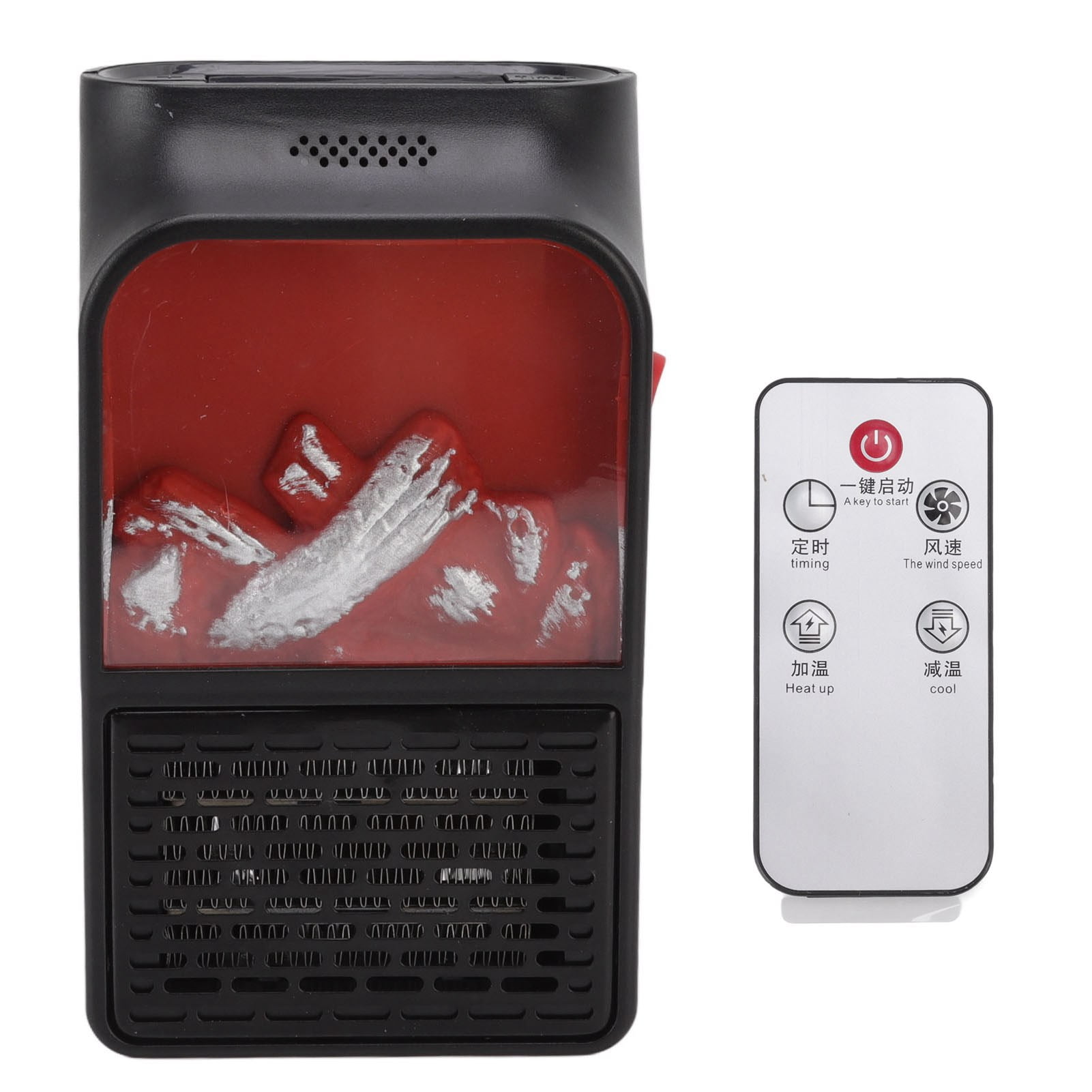 Flame Heater Mini 1000W PTC Ceramic Fast Heating Silent Portable ...
