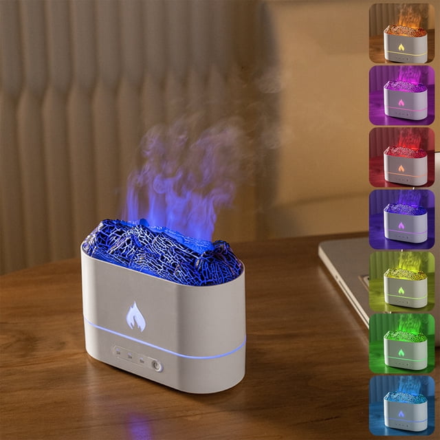 Flame Humidifier, Portable Noiseless Aroma Diffuser, For Home Office ...