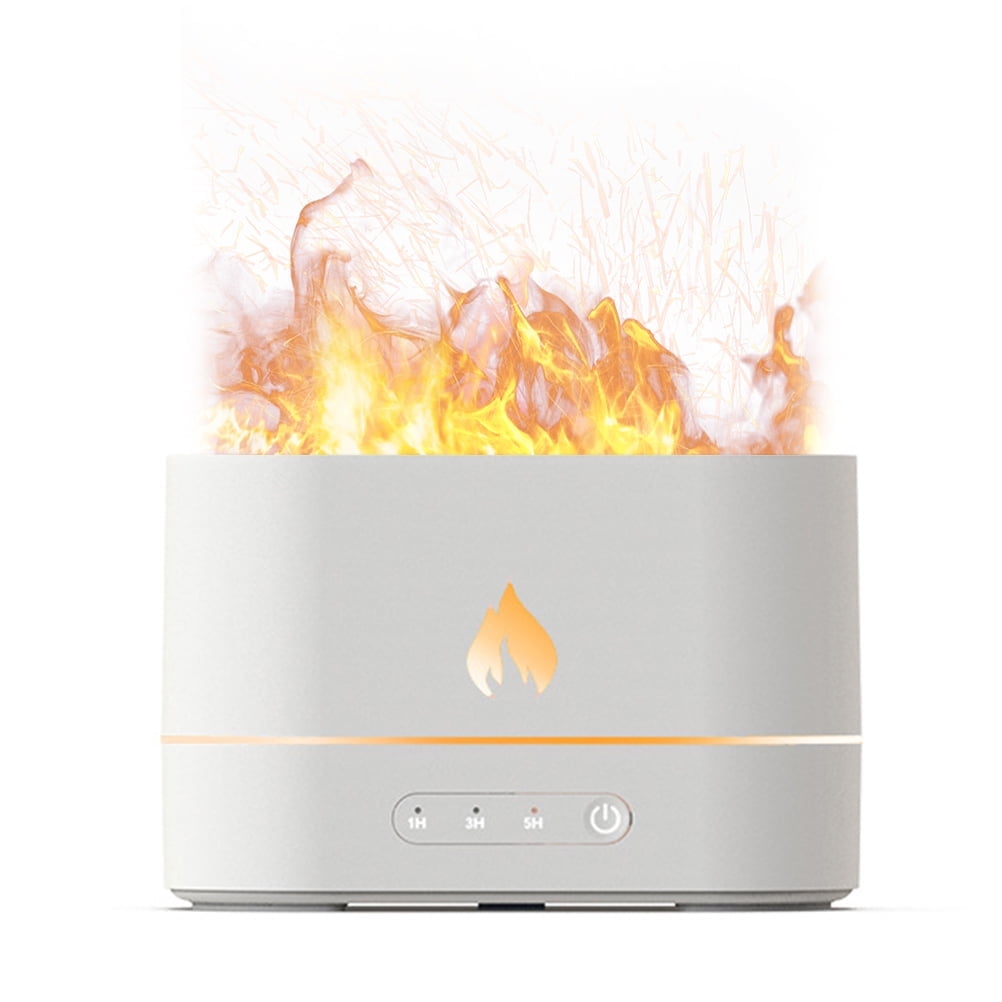 Flame Humidifier， Portable-Noiseless Aroma Diffuser，No-Water Auto-Off ...