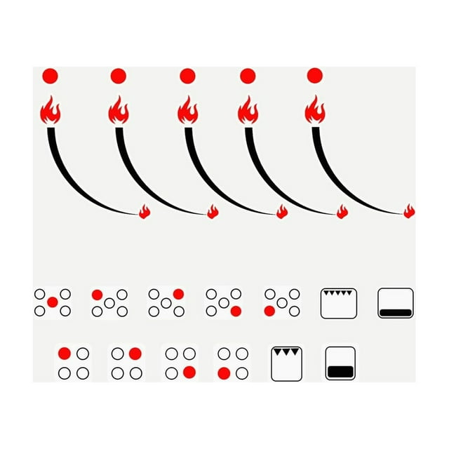 Flame Indicating Stickers Flame Indicators Ring Stove Labels for ...