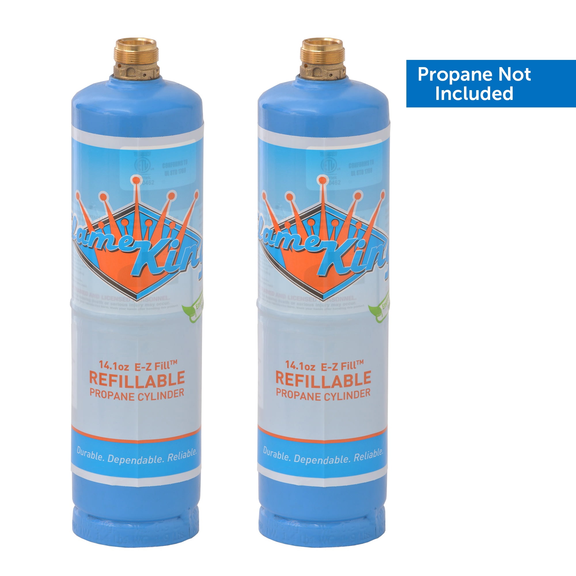 Flame King 1LB Empty Propane Cylinder, Propane Tank for Welding, 14.1 ...