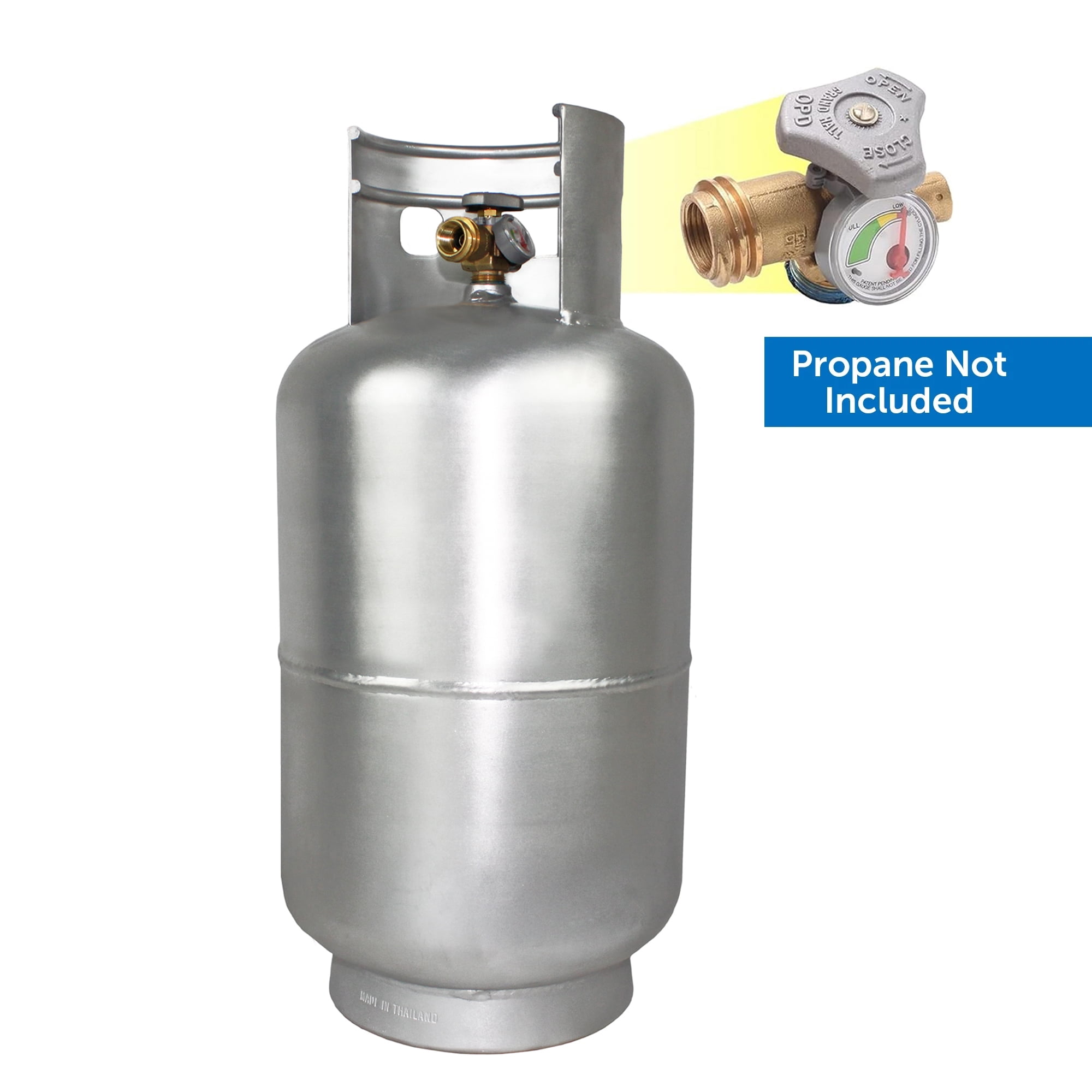 Flame King 30lb Aluminum Propane Tank Cylinder, Gauge & Opd Valve ...