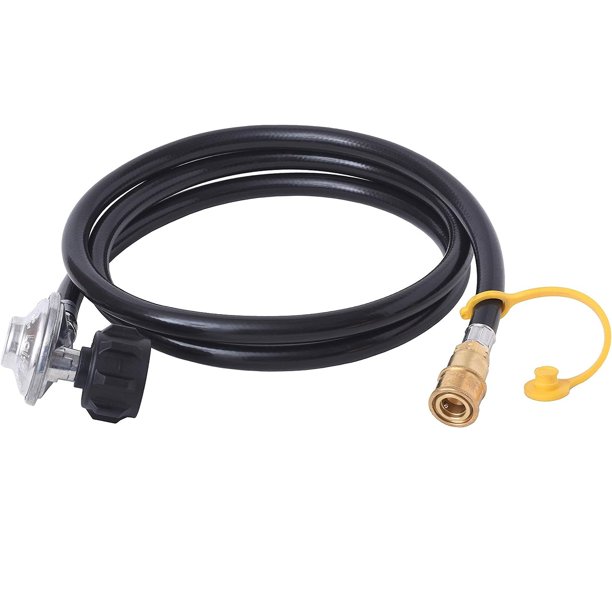 Flame King 8FT 90° Low-Pressure Regulator Quick Connect Propane Hose ...