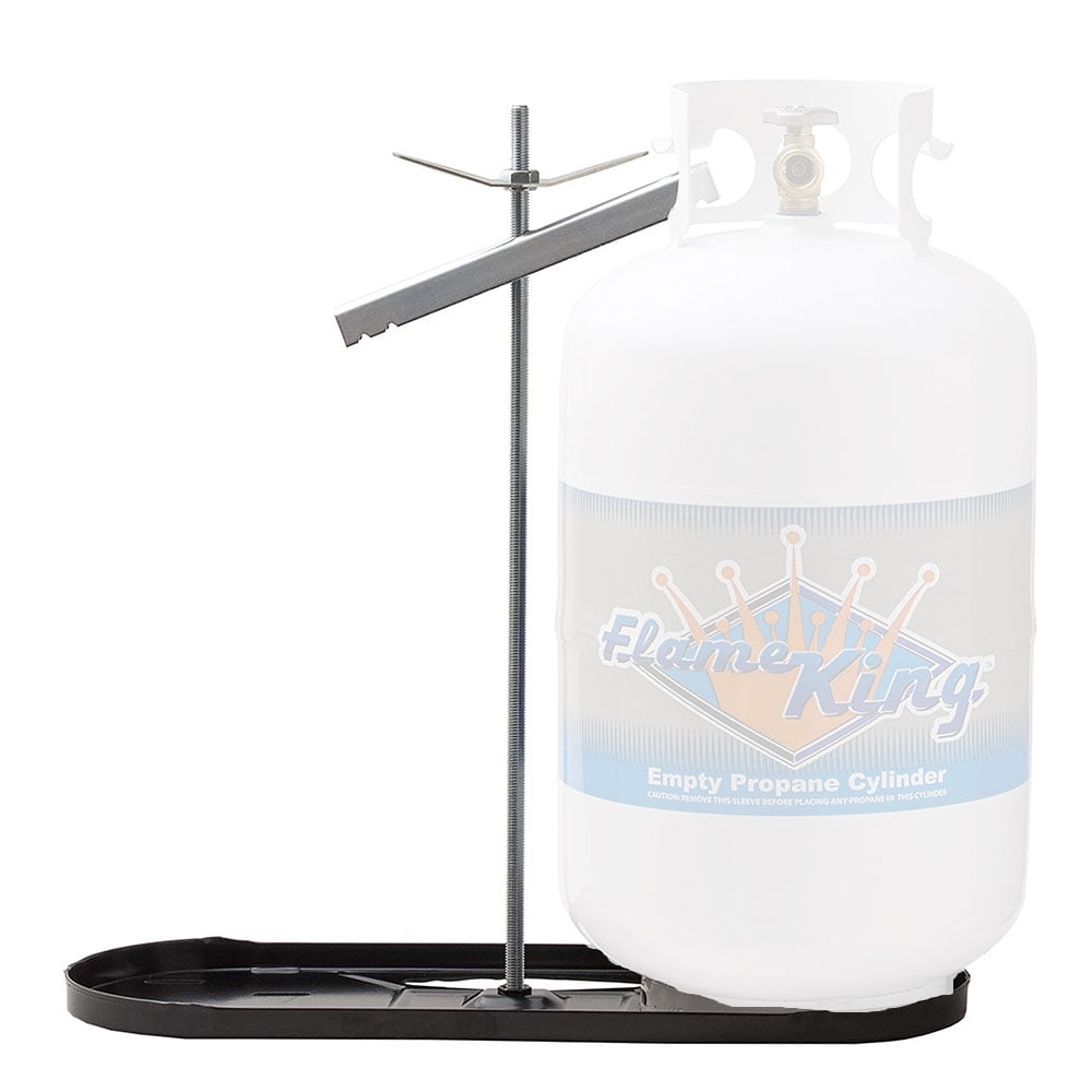 Flame King Dual RV Propane Holder for 30LB Tanks, Black/Silver Mounting ...