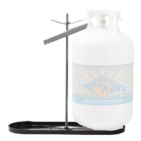 Flame King Dual RV Propane Holder for 30LB Tanks, Black/Silver Mounting ...