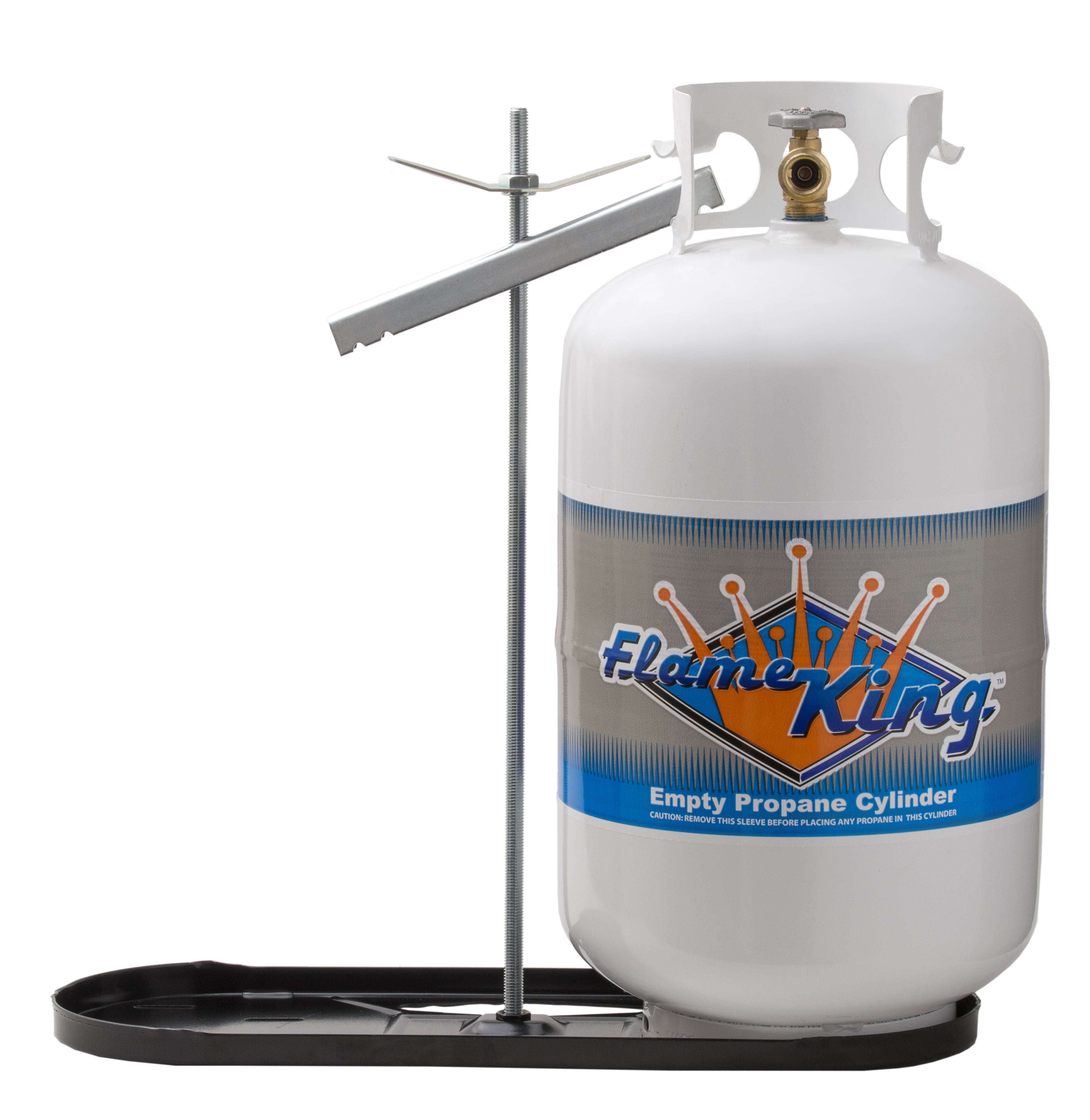 Flame King Dual RV Propane Tank Holder for 40LB Tanks, Black/Silver ...