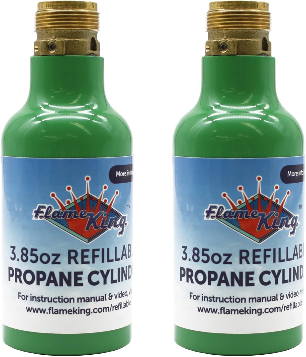 Flame King 1/4LB Empty Refillable Propane Cylinder Tank, Reusable ...