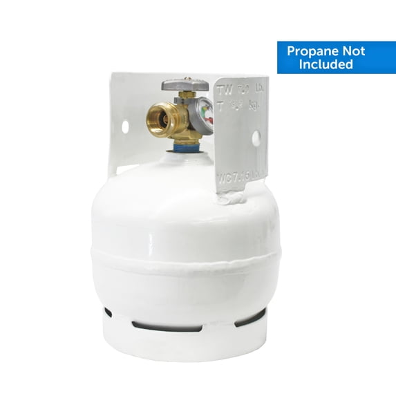 Flame King 3LB Empty Steel Propane Tank LP Cylinder with Built-in Gauge ...