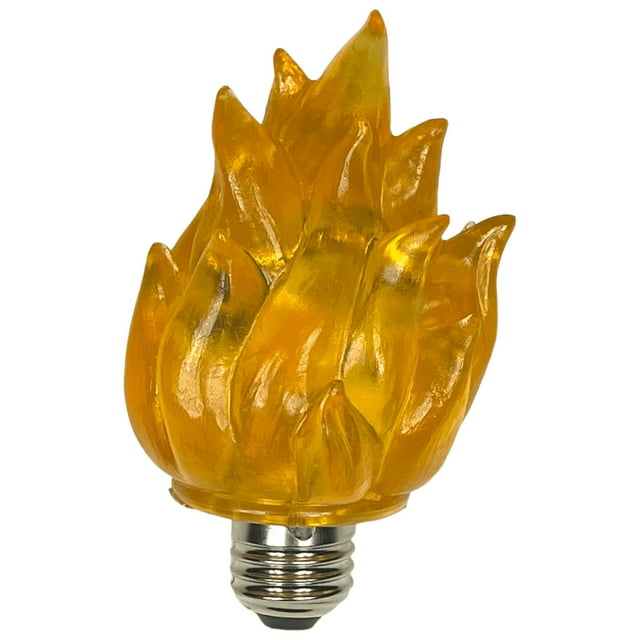 Flame LED Light Bulb, Non-Flickering, 3D Epoxy Resin Fire, Dimmable ...