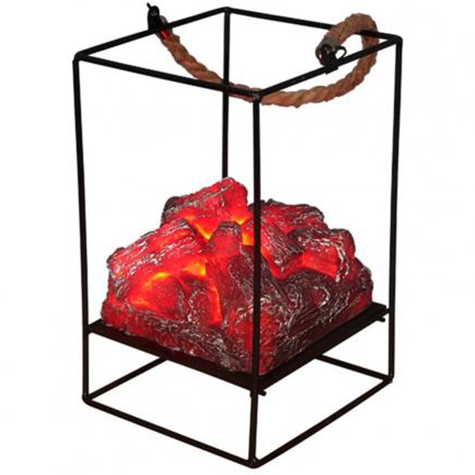 Flame Lamps Charcoal Flame Lantern Simulated Fireplace Led Flame Night ...