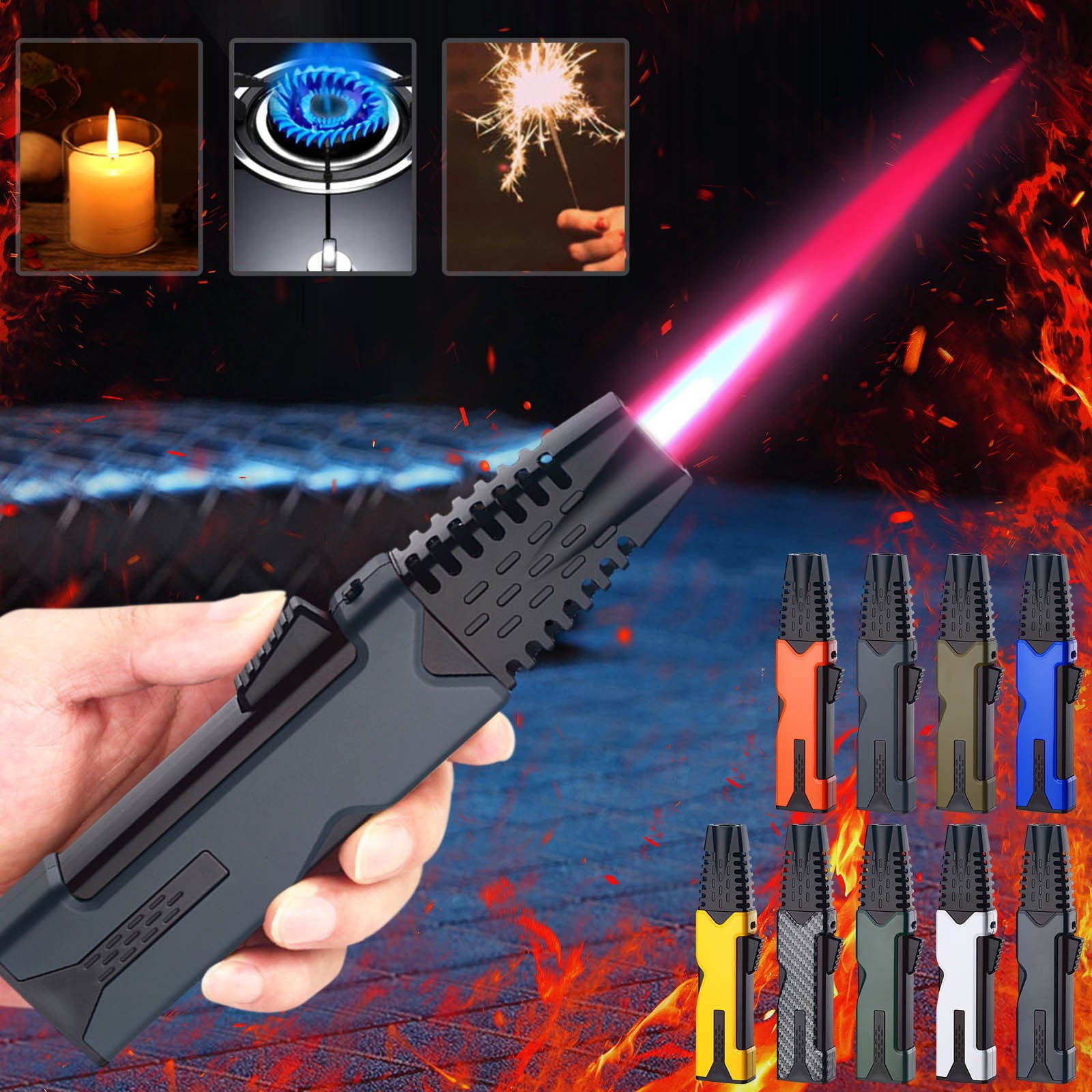 Flame Lighter, Outdoor Windproof Lighter, Metal Gas Lighter Windproof ...