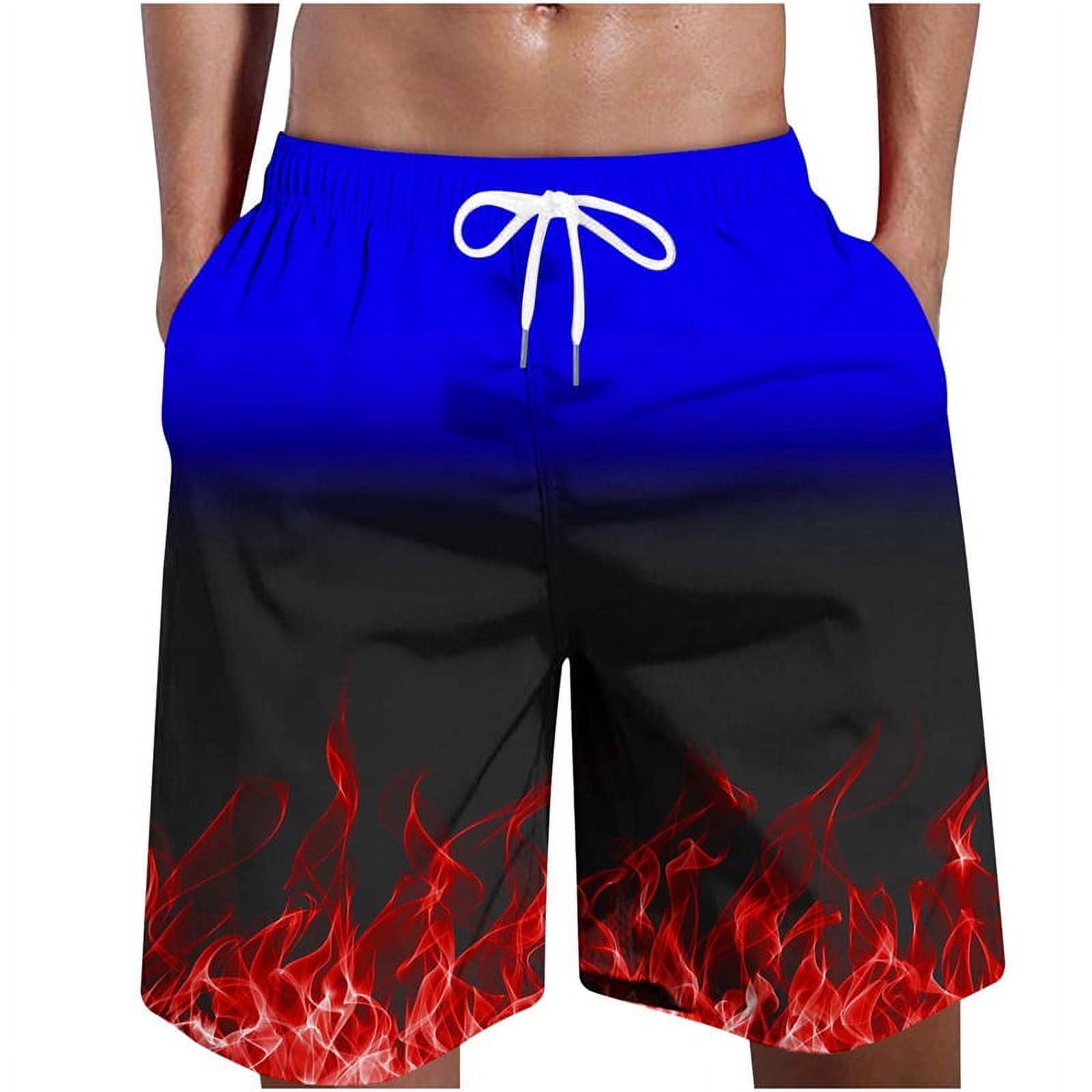 Flame Men's Swim Trunks 3D Quick Dry Man Swimsuit Sea Shorts For Men ...