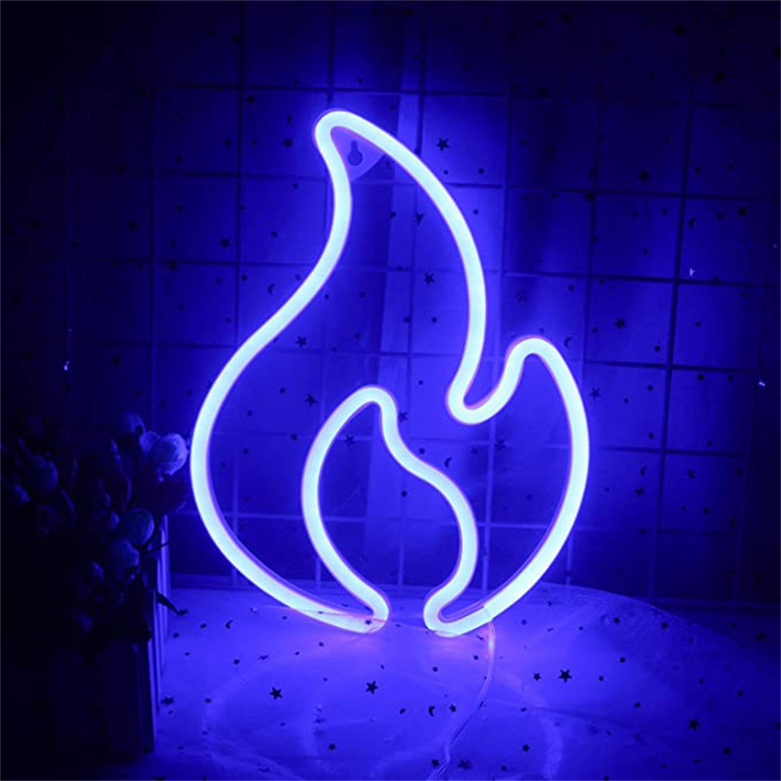 Flame Neon Sign, Flame Led Light Sign for Wall Decor, Hanging Flame ...