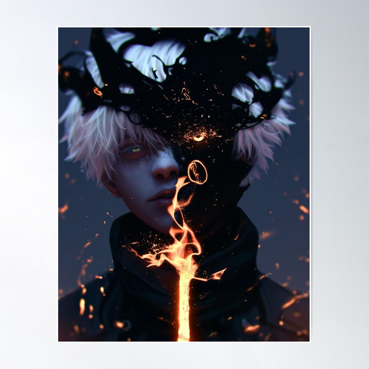 Flame Of The Shadowed Soul Poster Wall Art, Modern Wall Decor For ...
