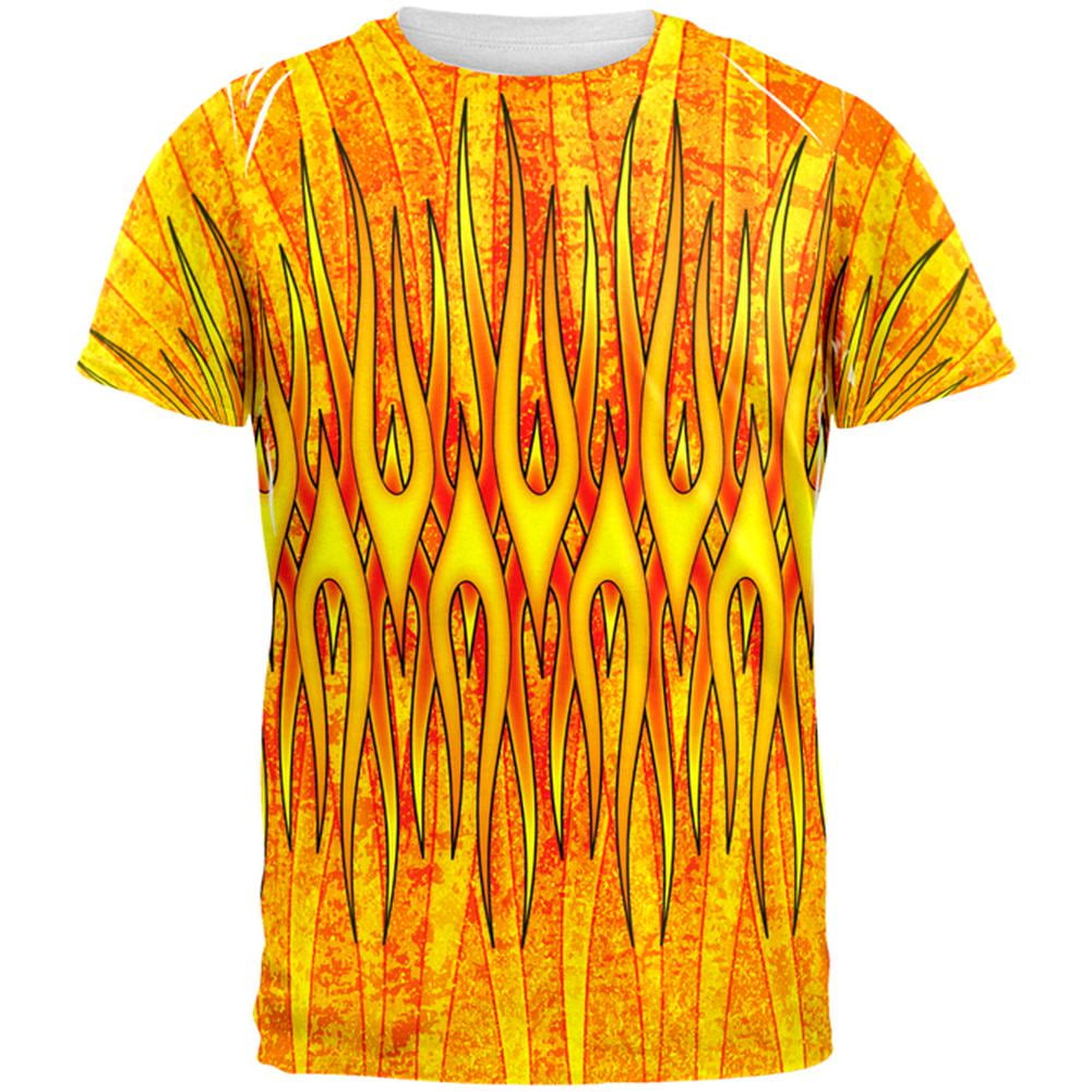 Flame On Fire Starter Pyromaniac All Over Mens T Shirt Multi X-LG ...