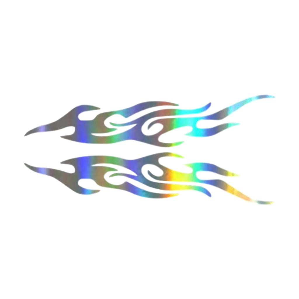 Flame Pattern Reflective Car Decals Stickers for Scratch Coverage ...