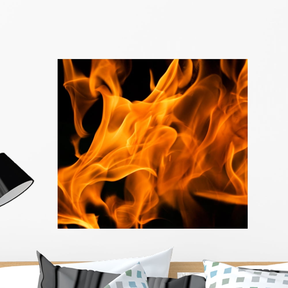 Flame Perfect Fire Wall Mural by Wallmonkeys Peel and Stick Graphic (24 ...
