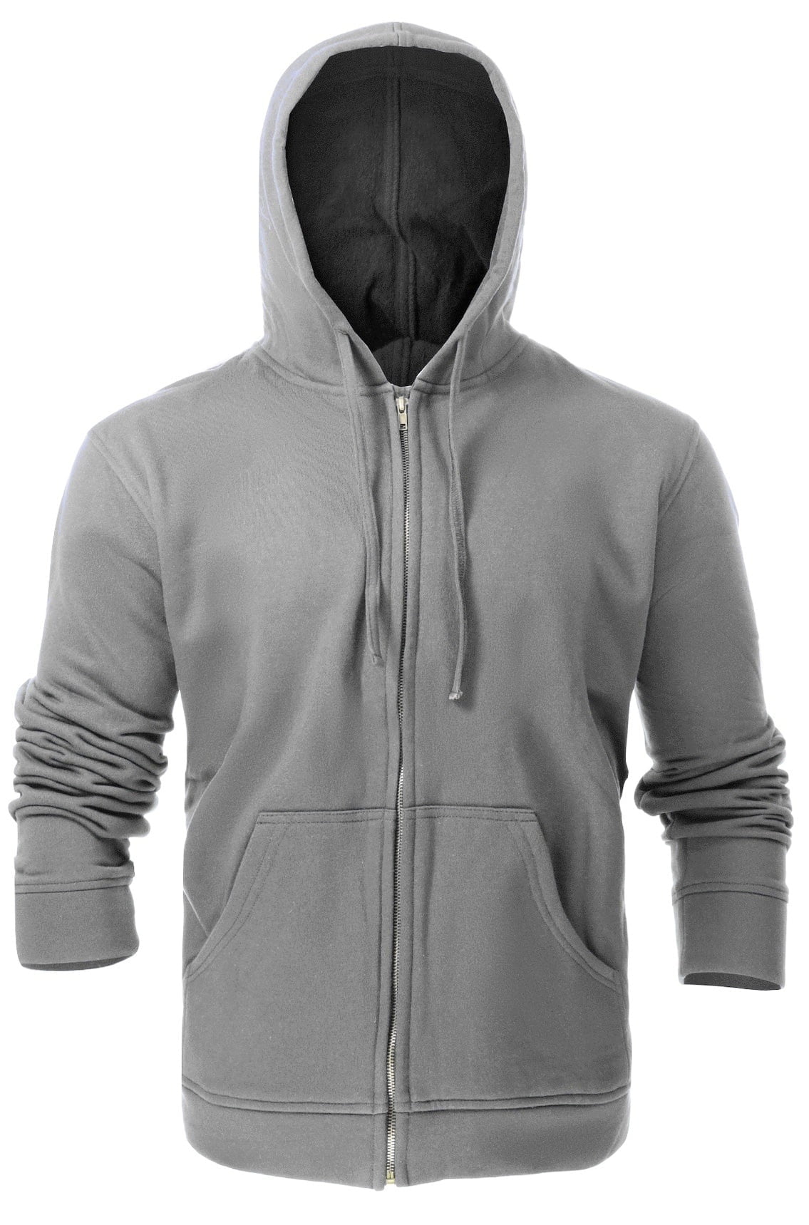 Flame Resistant FR Fleece Hoodies Zip-Up Sweater - 100%C - 12 oz - Light Gray Color - Size ...