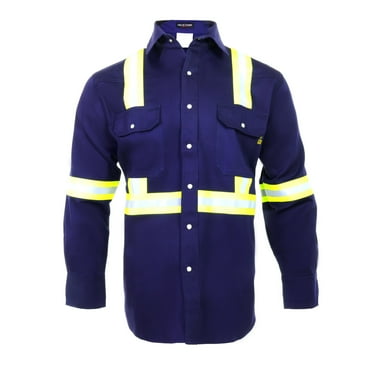 Flame Resistant High Visibility Hi Vis FR Shirt - 100% C - 7 oz (Small ...