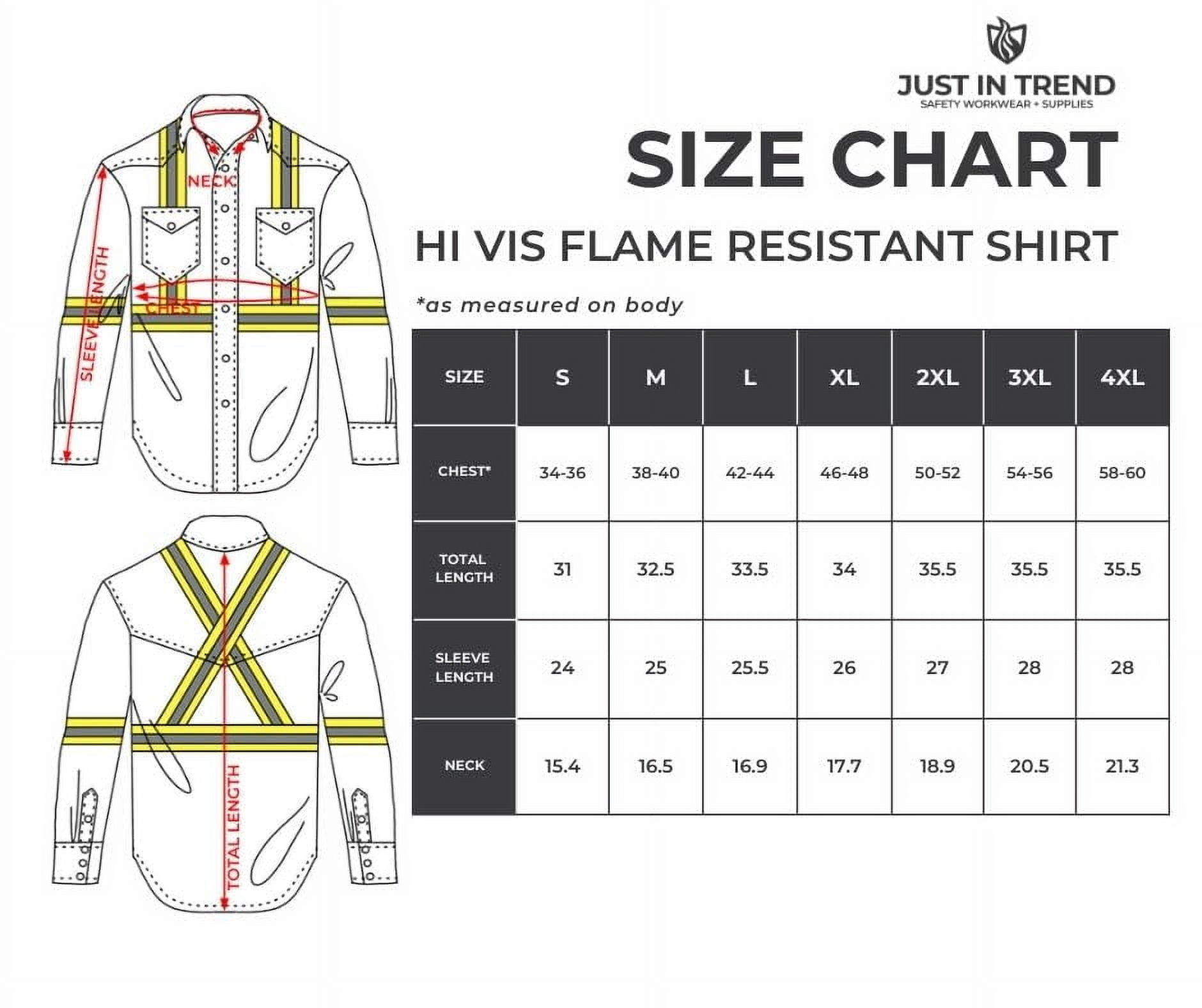 Flame Resistant FR High Visibility Hi Vis Shirt - 88% C/12% N - 7oz ...