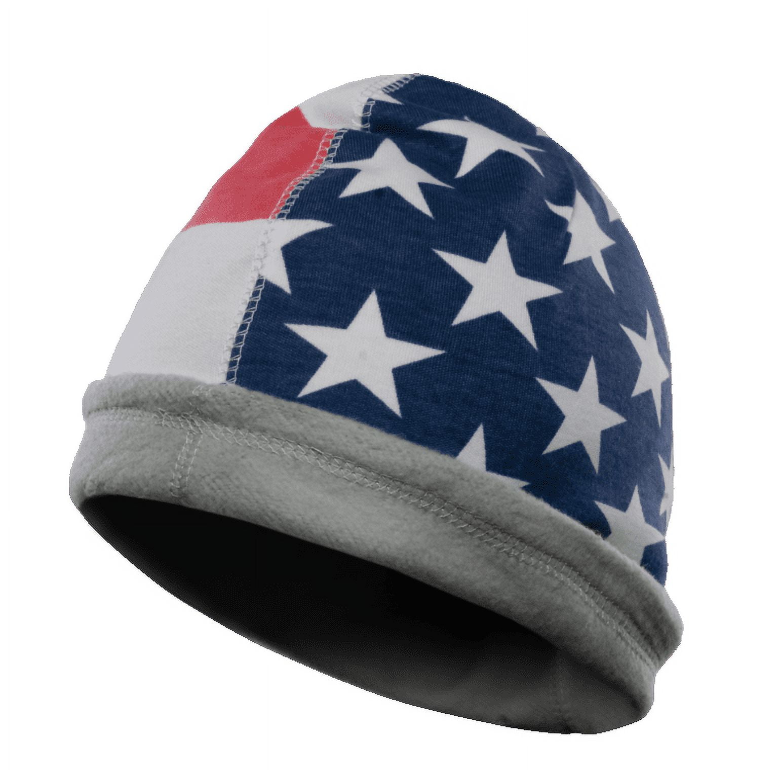 Flame Resistant FR Reversible Beanie Caps - US Flag / Light Grey - 100 ...
