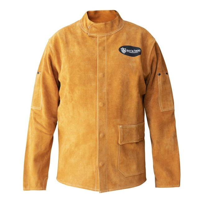 Walmart Flame Resistant Welder Coat, Heavy Duty Genuine Cowhide Leather ...