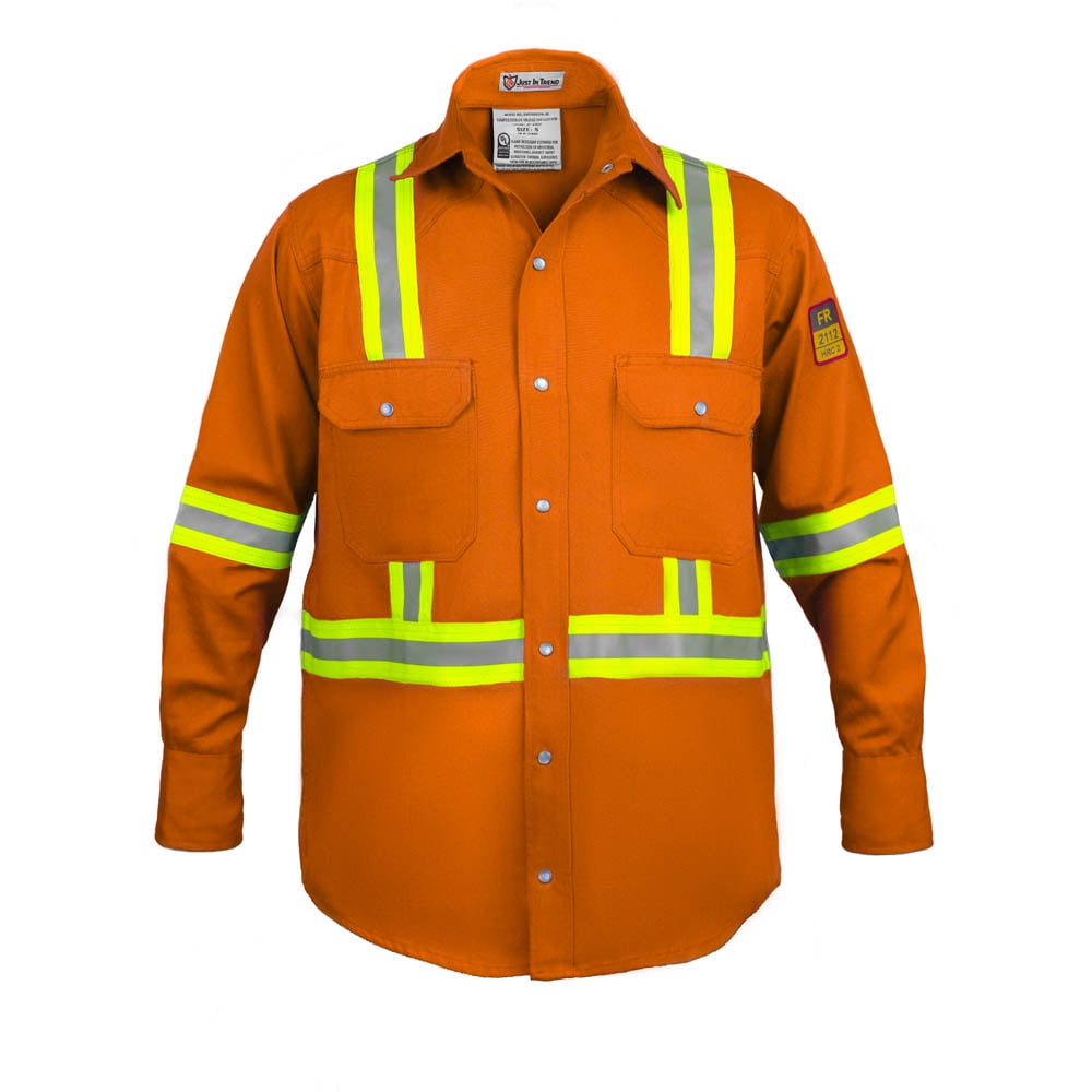 Flame Resistant High Visibility Hi Vis FR Shirt - 100% C - 7 oz (3X ...