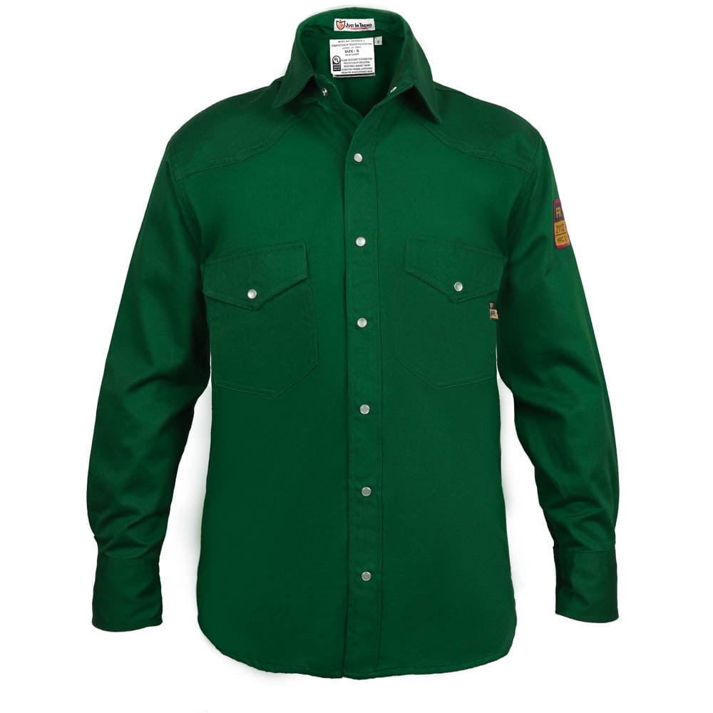 Just In Trend Flame Resistant FR Shirt, 100% Cotton, Light Weight, X ...