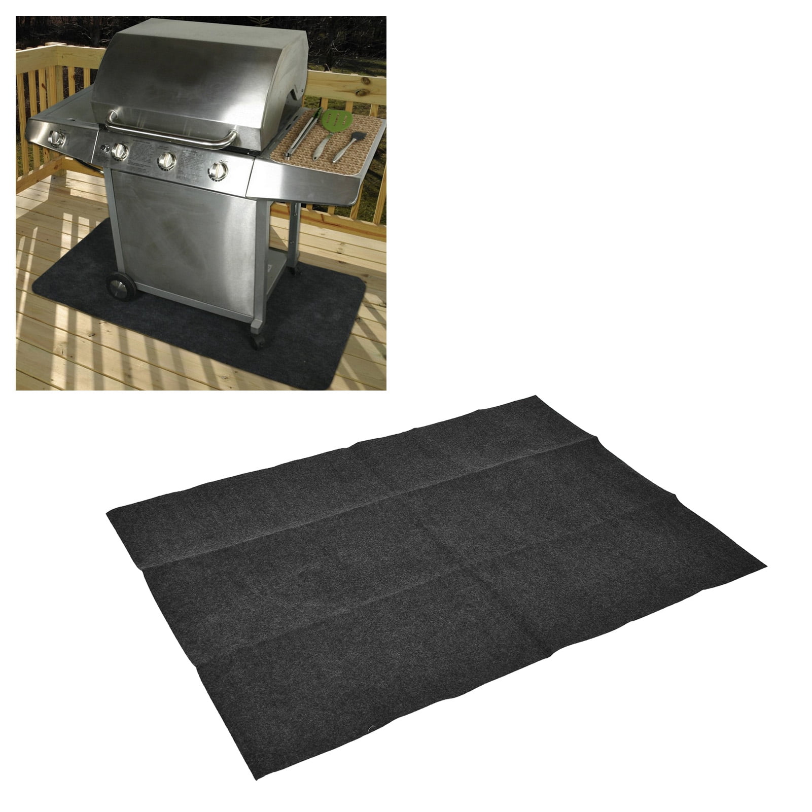 Flame Retardant BBQ Mat, Outdoor Grill Protection For Deck Patio, Oil ...