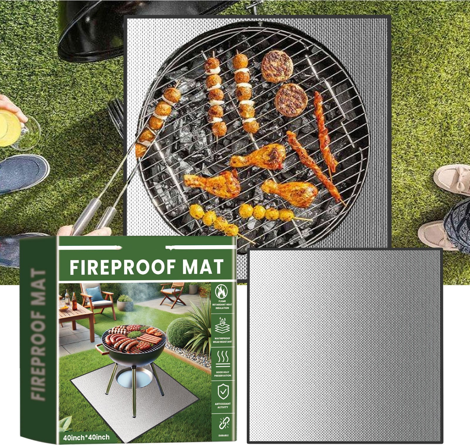 Flame Retardant Fireproof Mat, Durable Safety Surface, Non-Slip ...