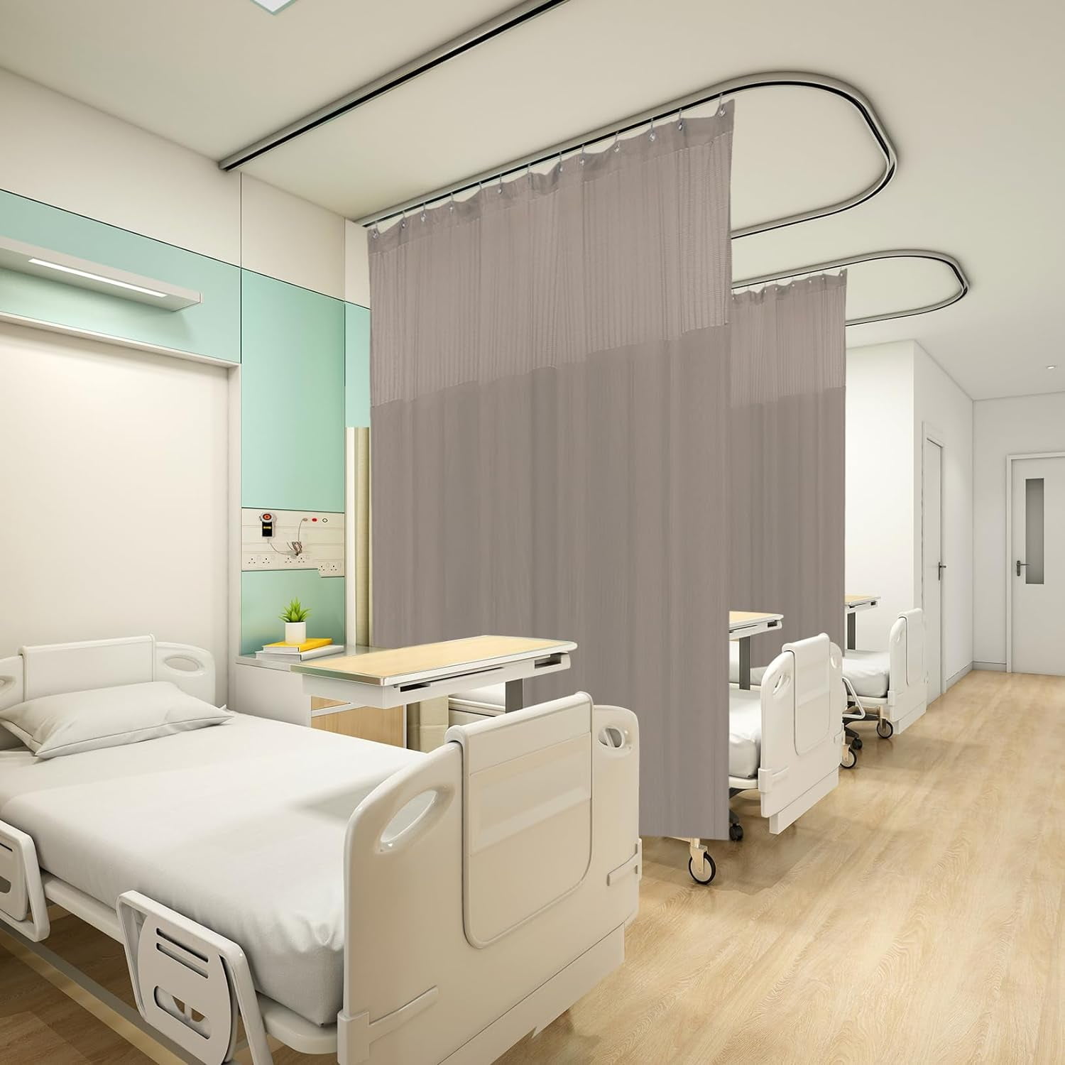 Flame Retardant Hospital Curtain Room Divider, Cubicle Curtain Divider ...