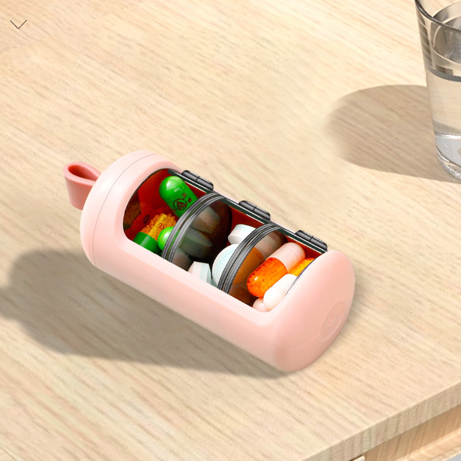 Flame Retardant Plastic 3-Compartment Pill Box with Slide Cover ...
